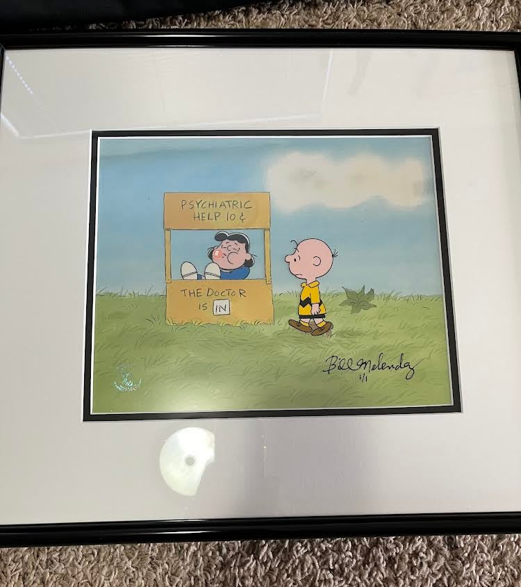 Original Peanuts 1/1 Cel featuring Charlie Brown and Lucy (2000 ...