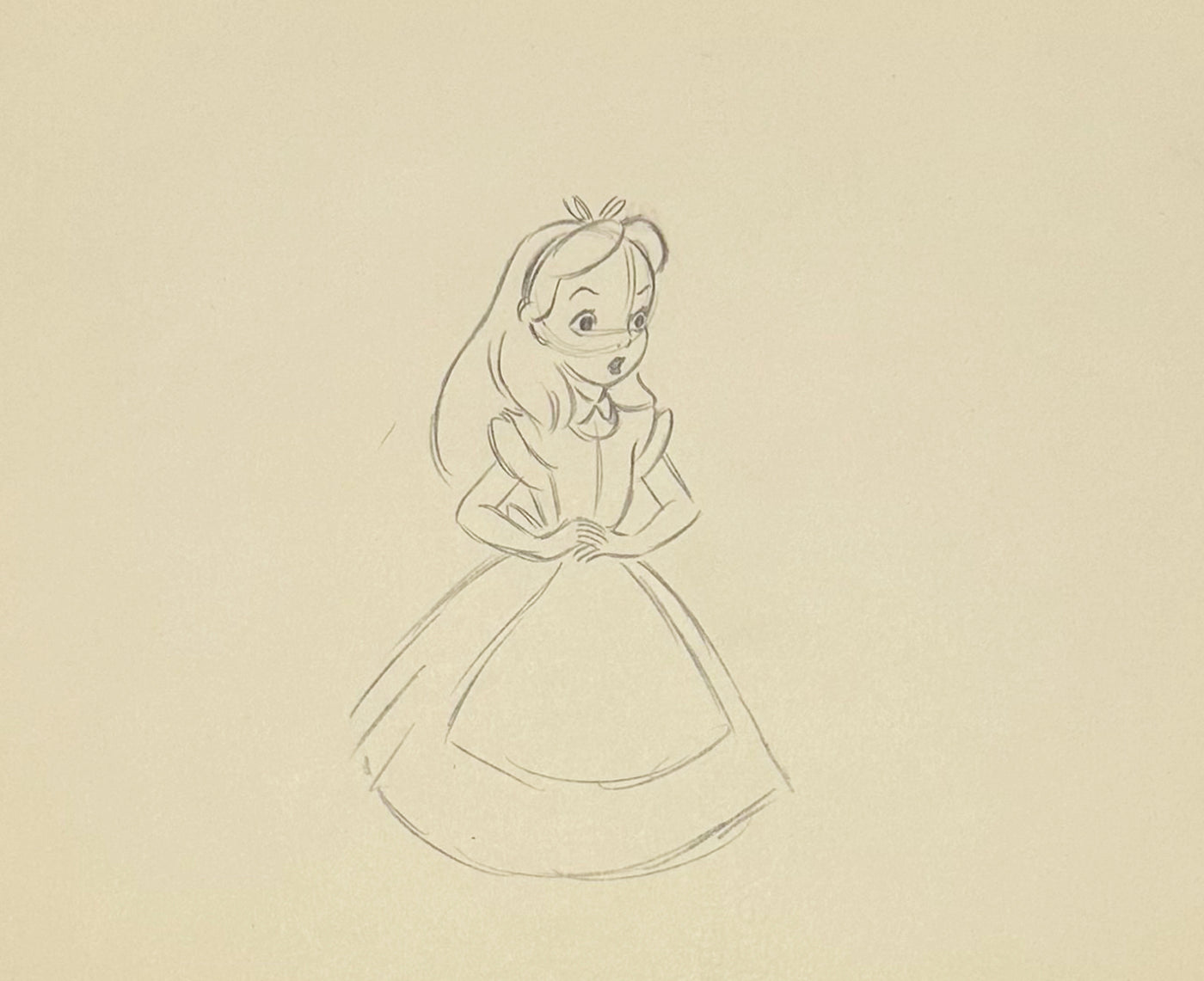 Original Walt Disney Production Drawing from Alice in Wonderland (1951 ...
