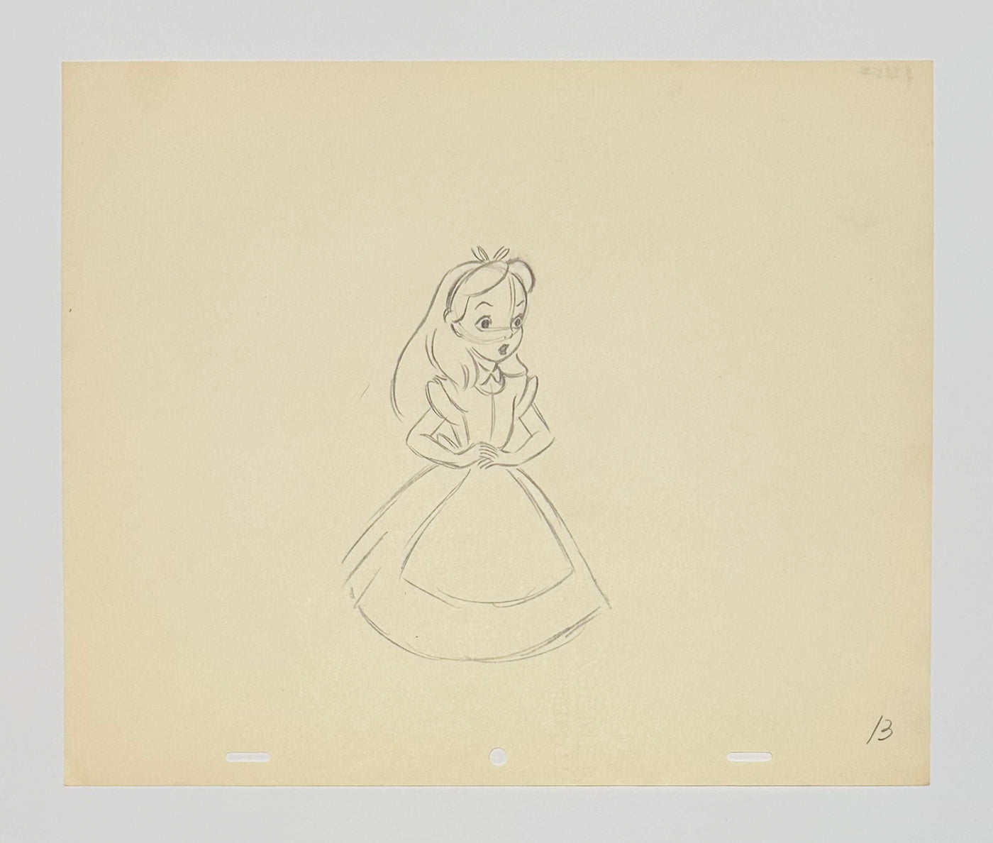 Original Walt Disney Production Drawing from Alice in Wonderland (1951 ...