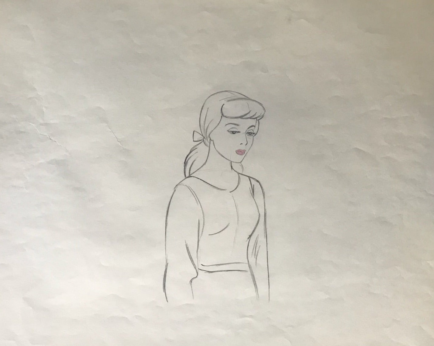 Original Walt Disney Production Drawing from Cinderella featuring Cind ...