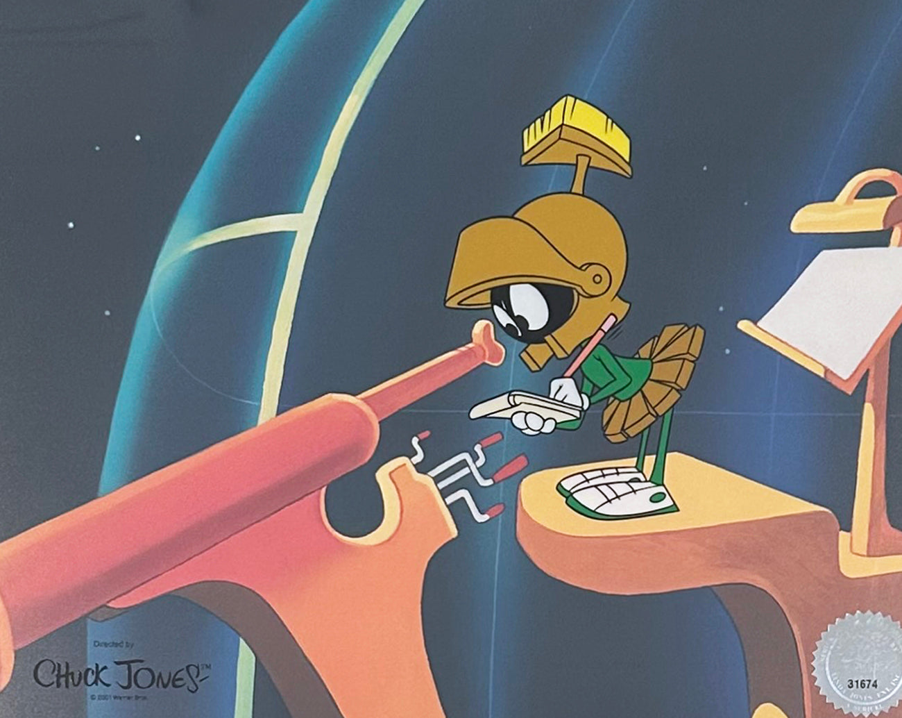 Original Warner Brothers Limited Edition Sericel "Beware the Eyes of Mars" (2001 ...