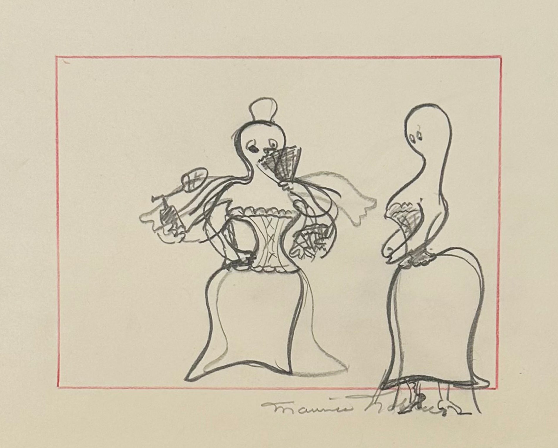 Original Warner Brothers Layout Drawing signed by Maurice Noble (1954 ...