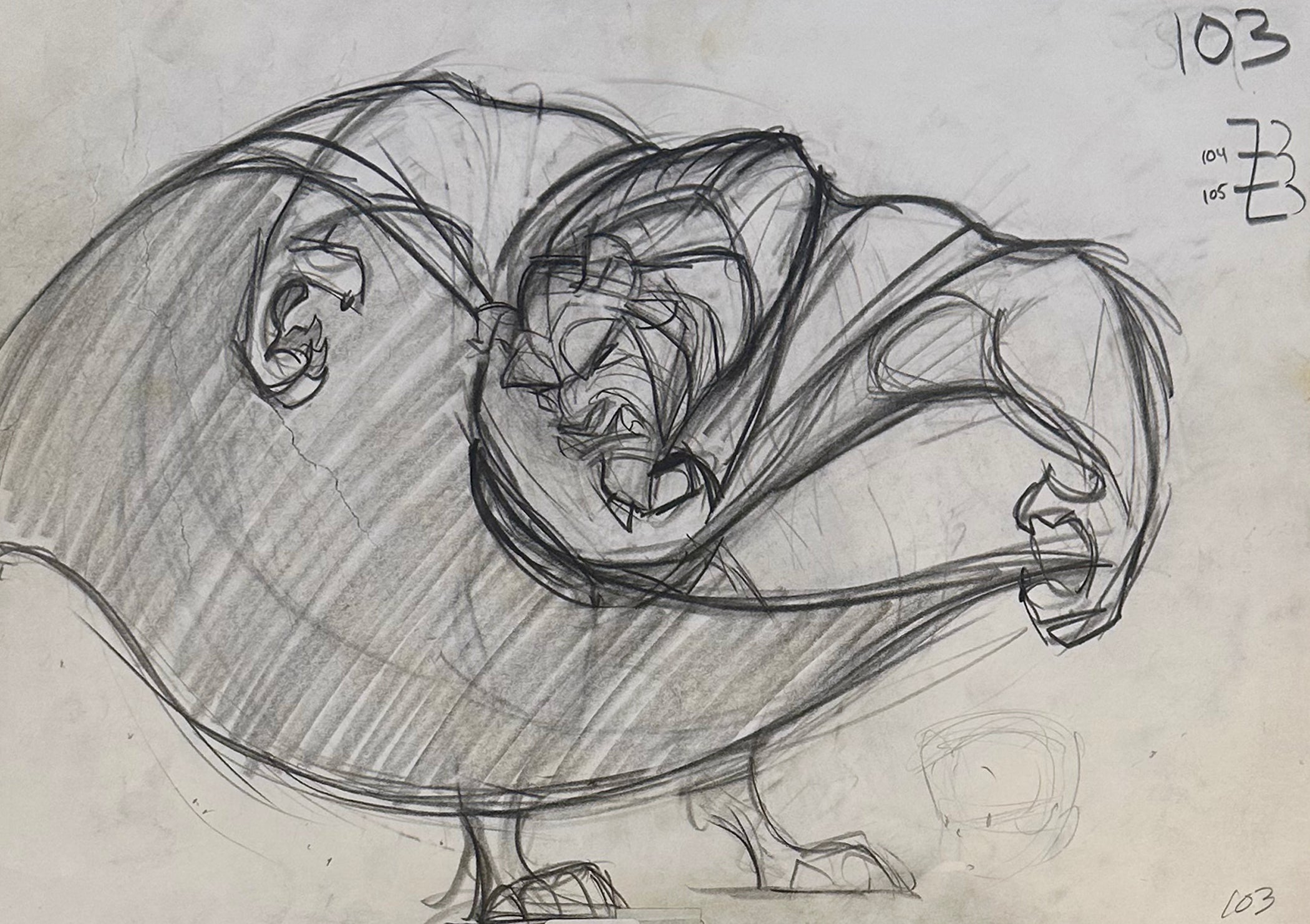 Original Walt Disney Production Drawing from Beauty and the Beast ...