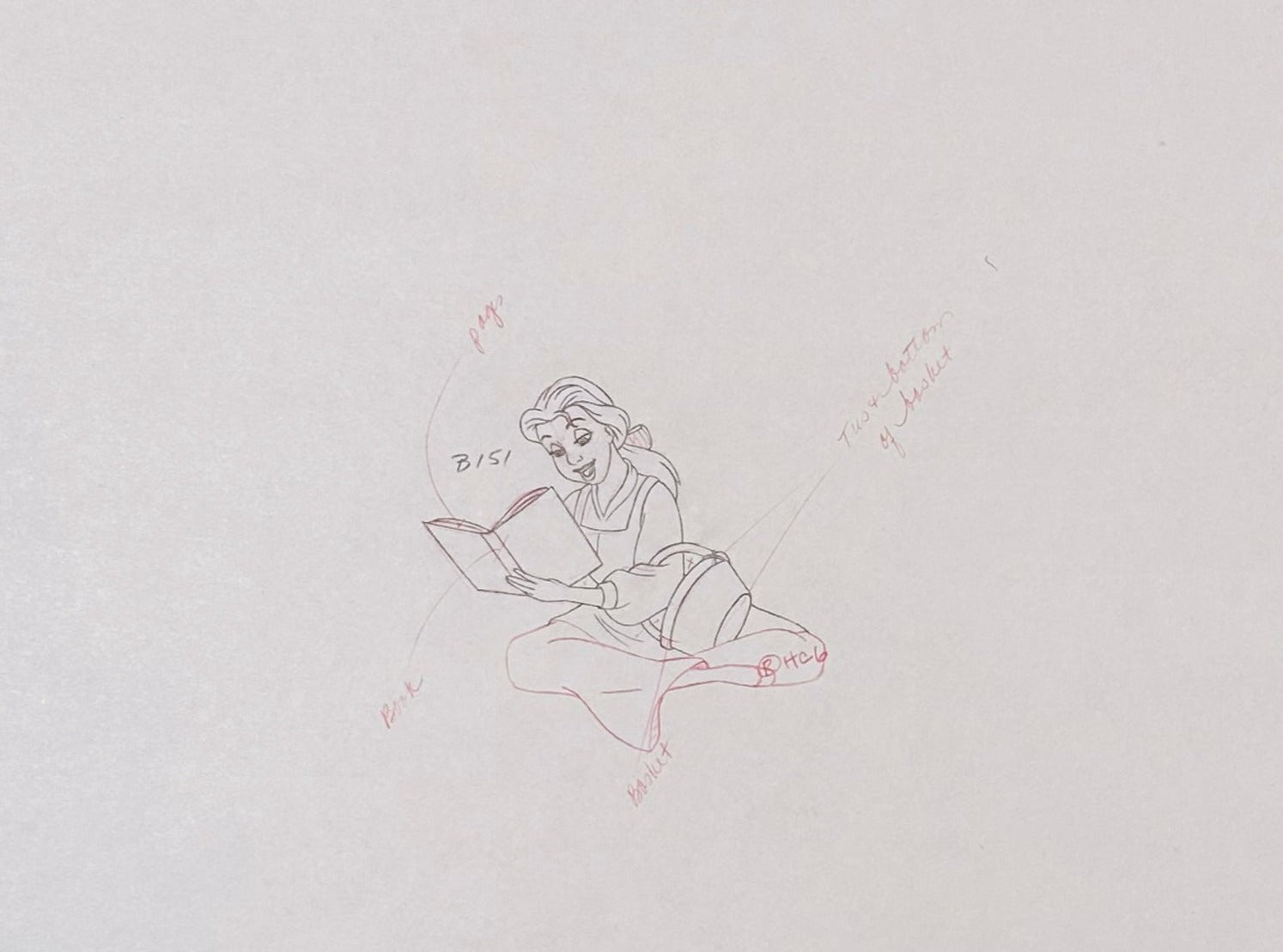 Original Walt Disney Production Drawing from Beauty and the Beast ...