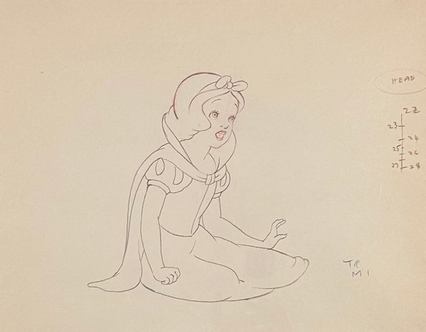Original Walt Disney Production Drawing from Snow White and the Seven ...