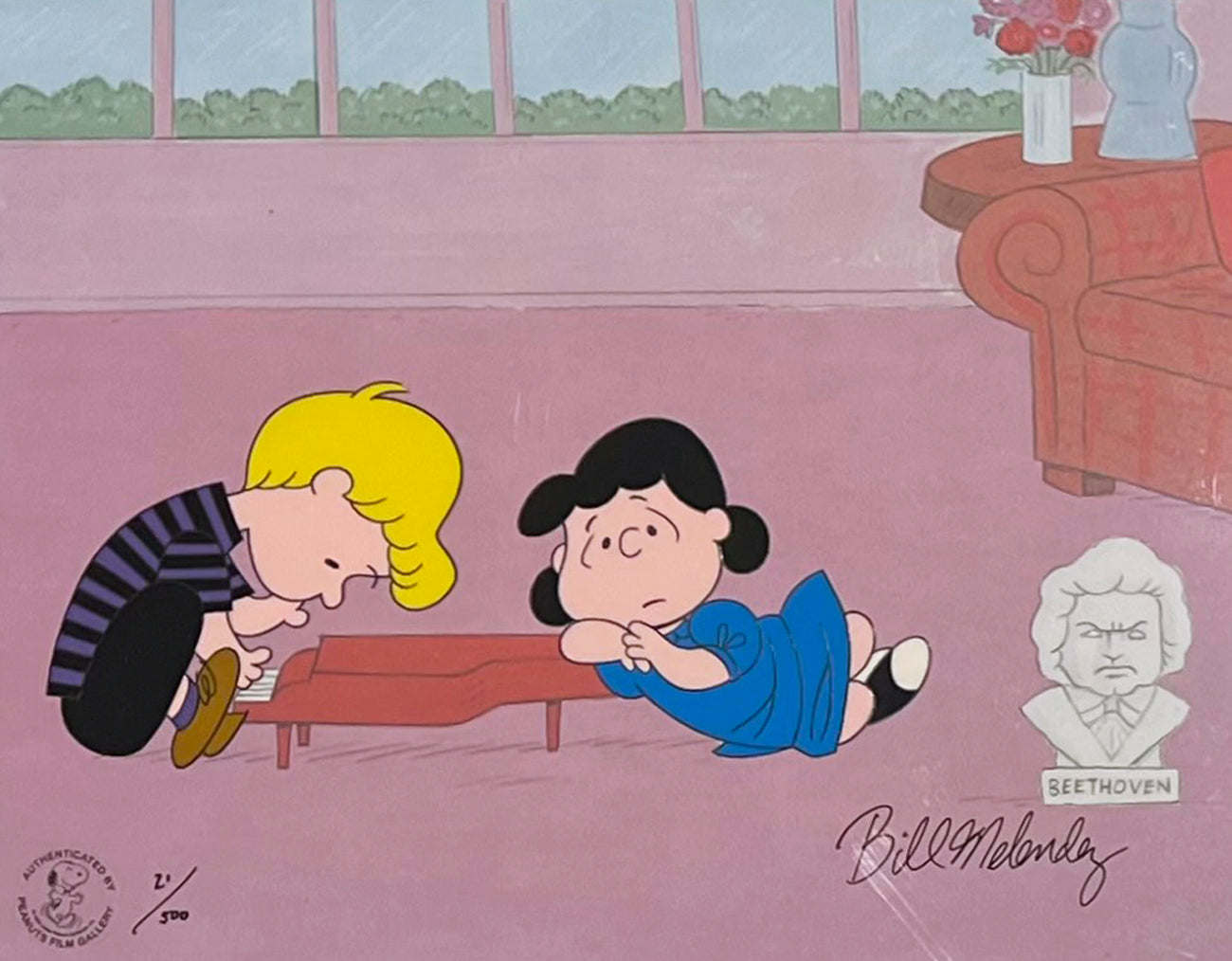 Original Peanuts Limited Edition Cel "Da, Da, Da, Daaaaaaaaaa...." fea ...