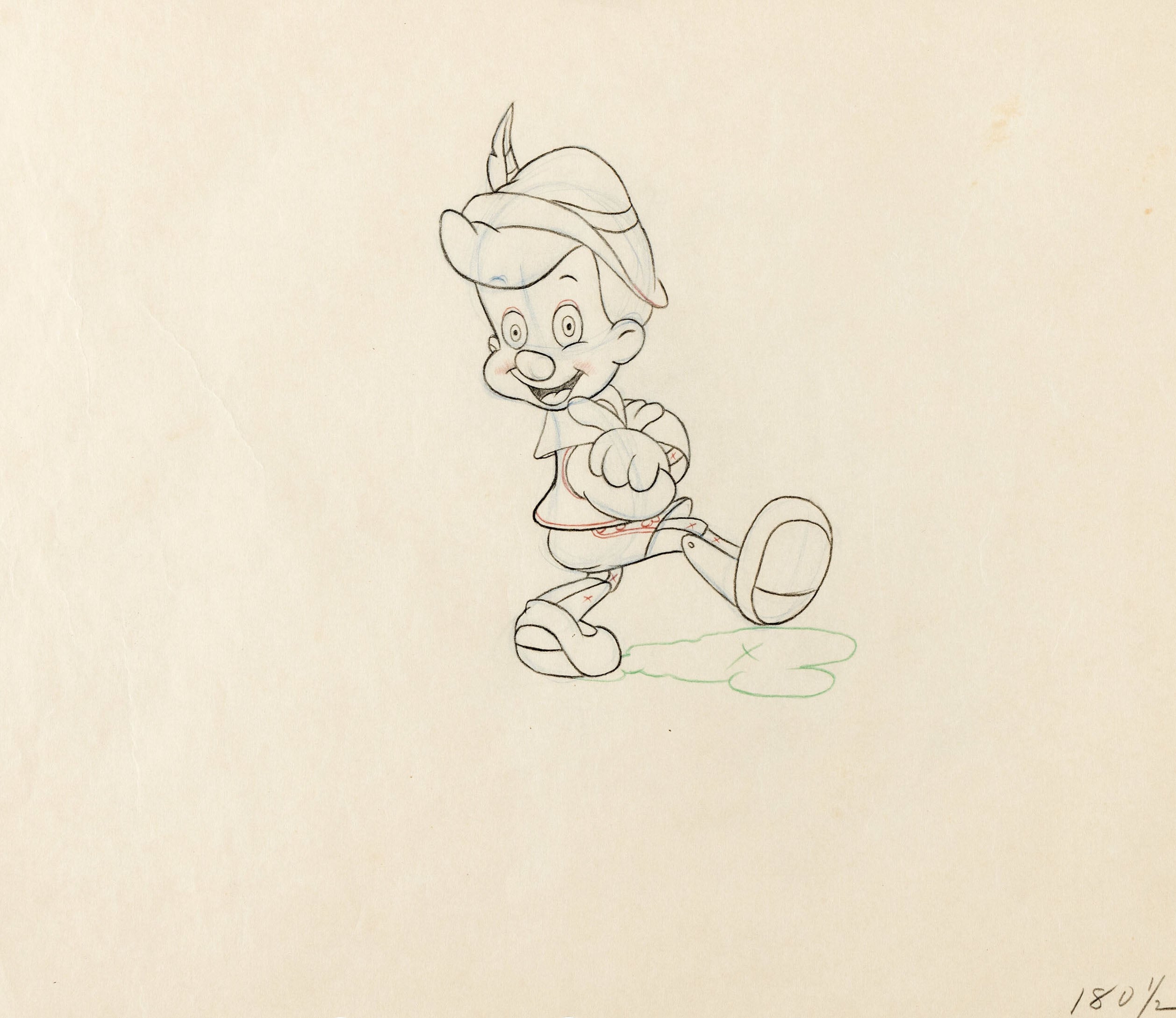Original Walt Disney Production Drawing from Pinocchio featuring the ...
