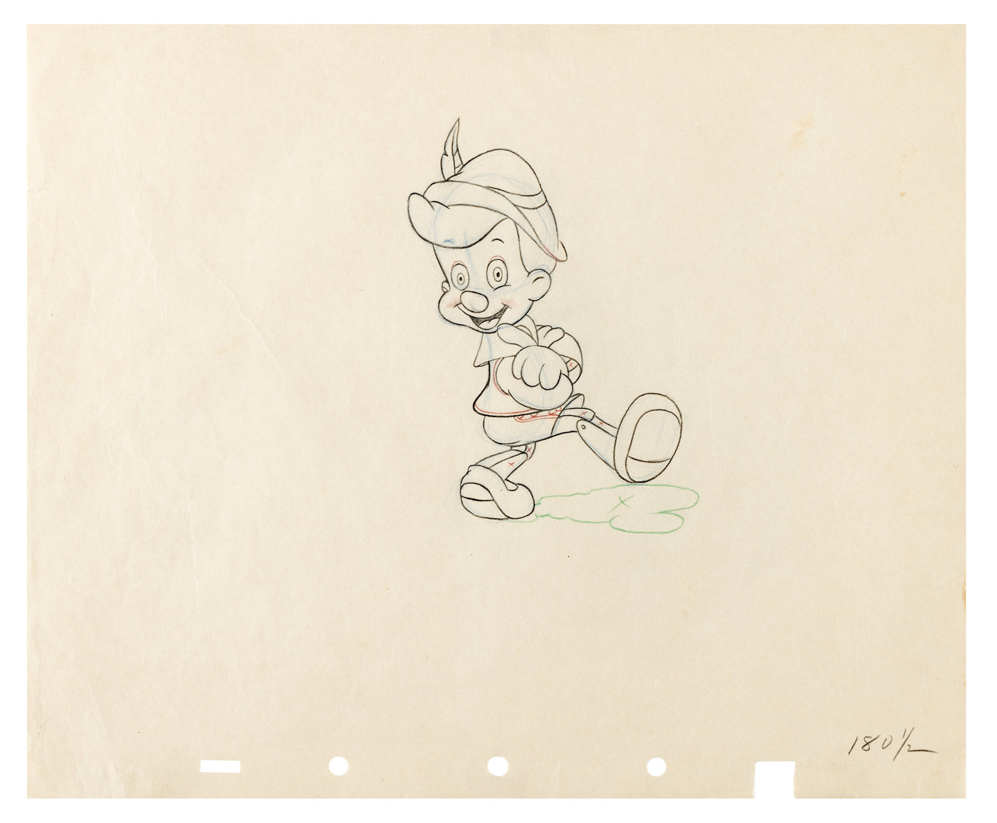 Original Walt Disney Production Drawing from Pinocchio featuring the ...