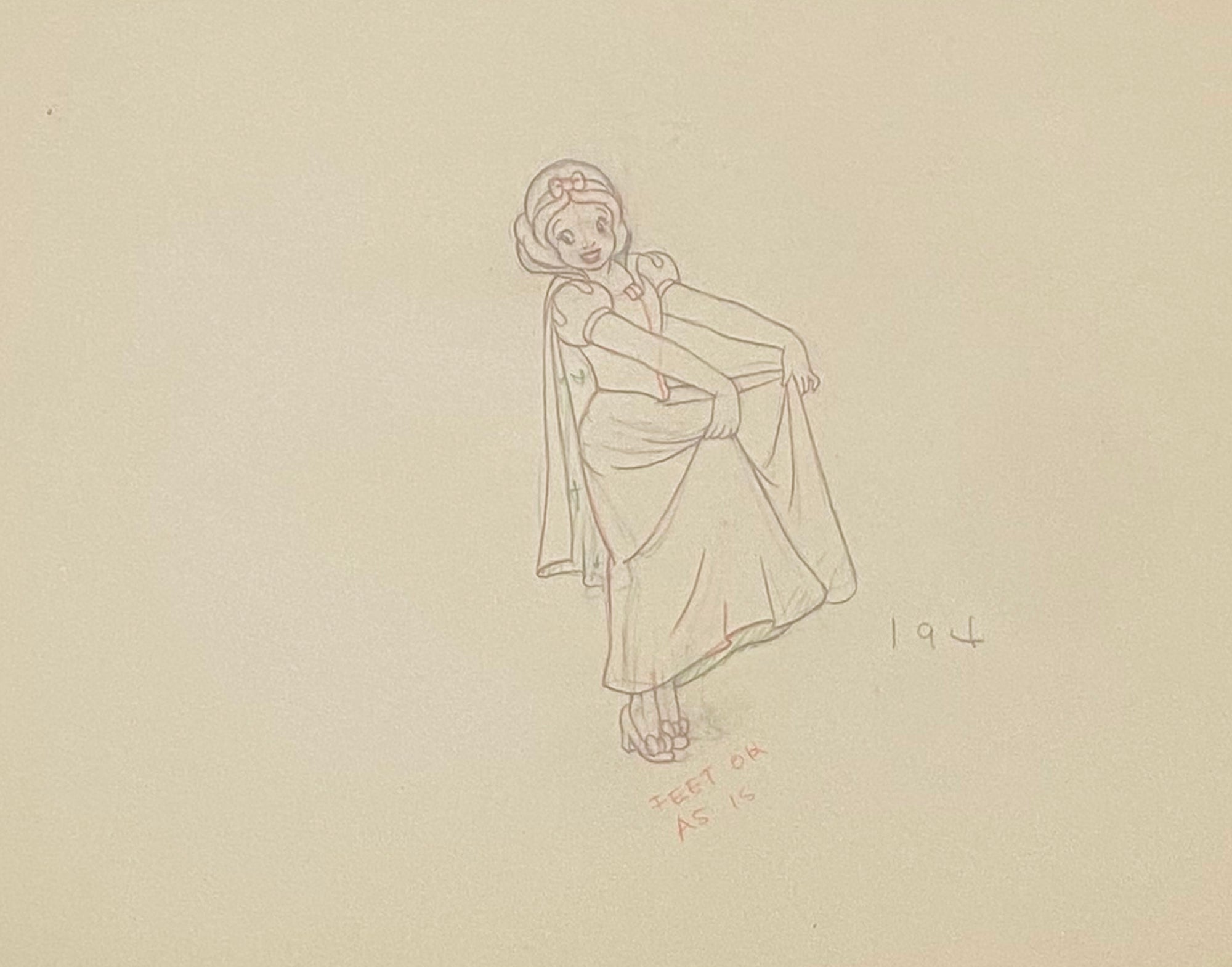 Original Walt Disney Production Drawing from Snow White and the Seven ...