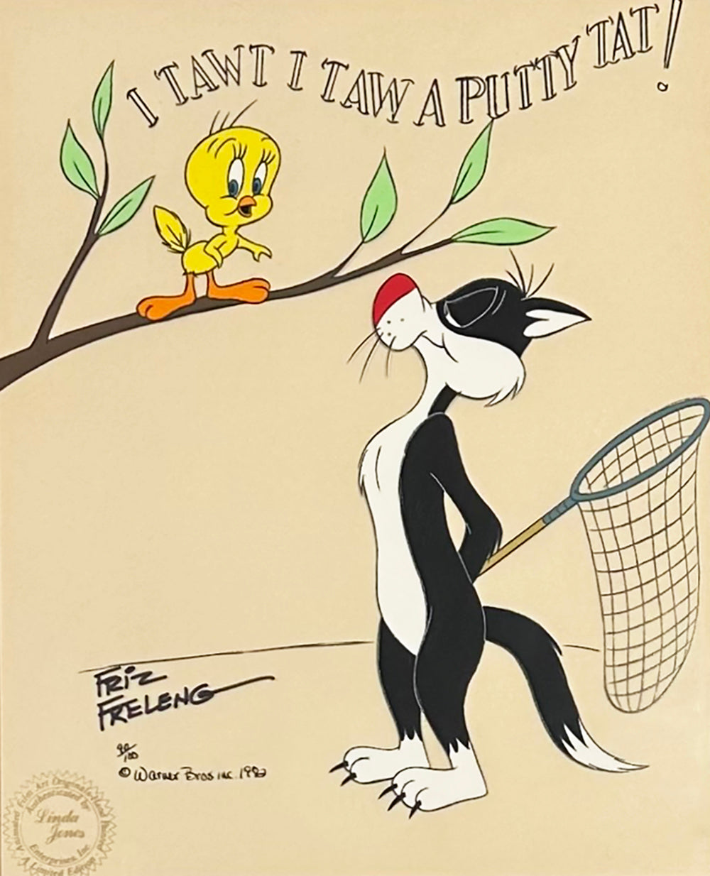 Original Warner Brothers Limited Edition Cel "I Tawt I Taw a Putty Tat ...