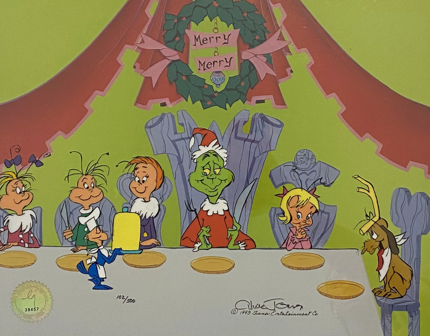 Original Warner Brothers Limited Edition Cel "Who Christmas Feast" fea ...