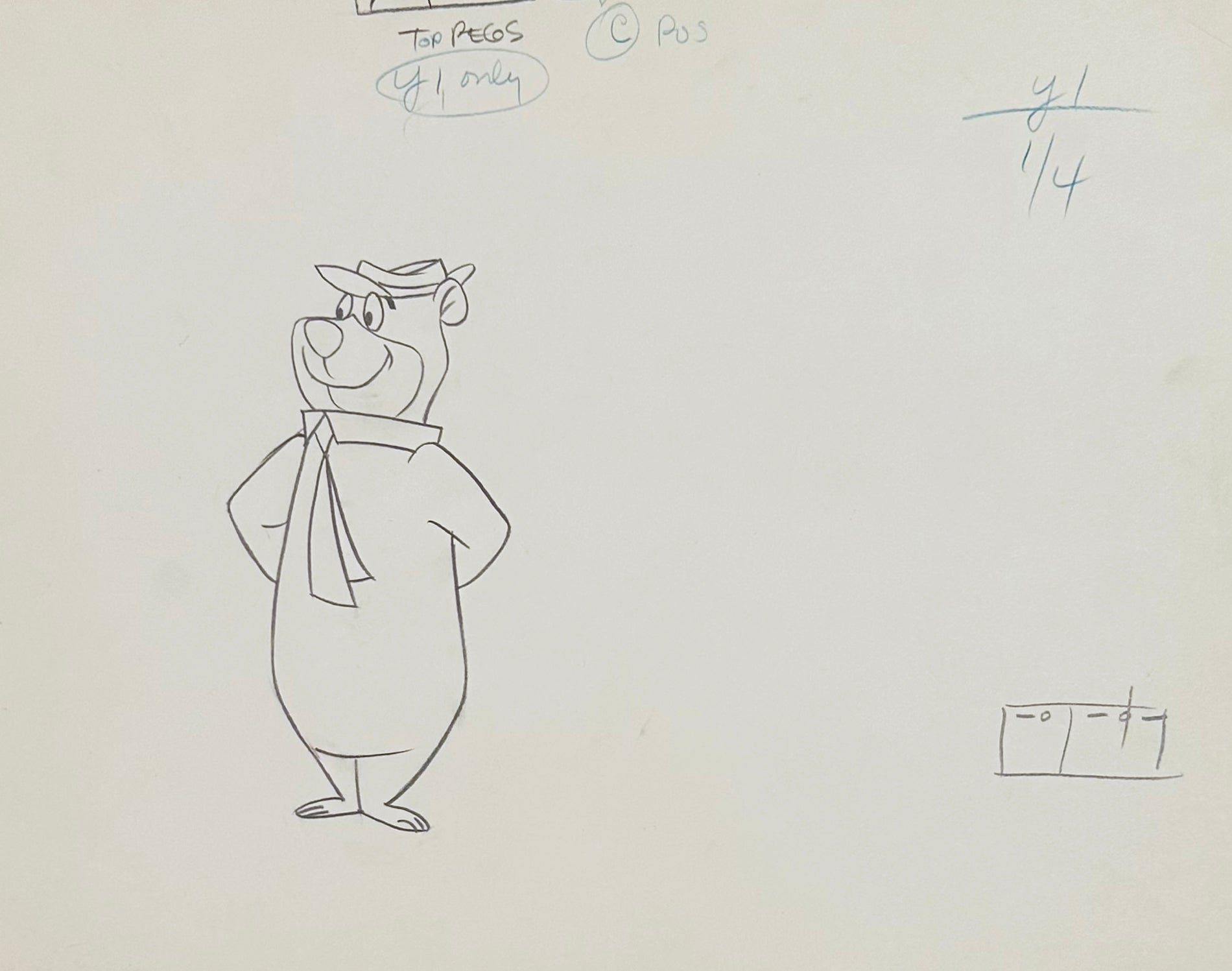 Original Hanna Barbera Production Drawing from The Yogi Bear Show feat ...