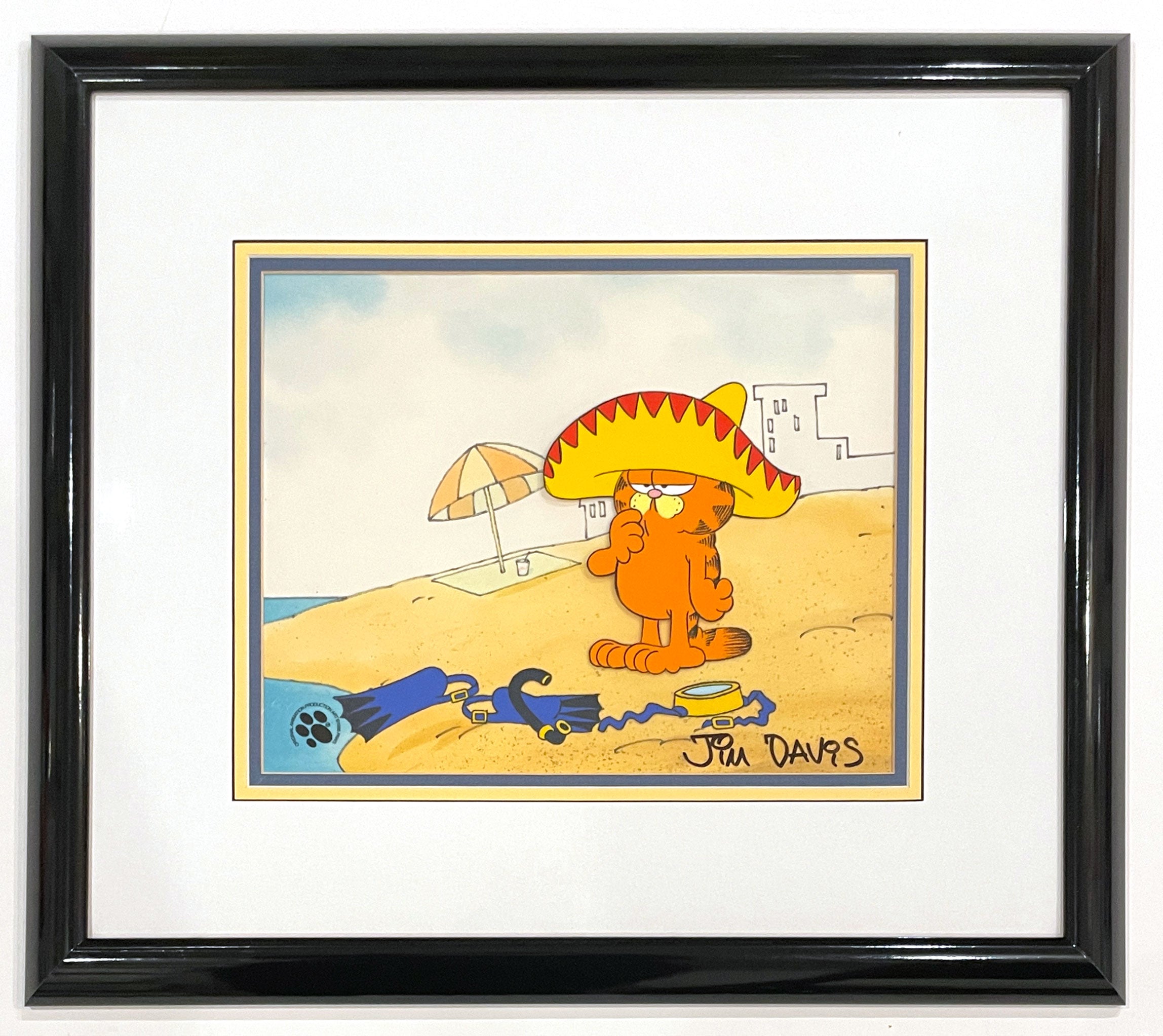 Paws INC Garfield Production Cel Featuring Garfield Signed by Jim Davi ...