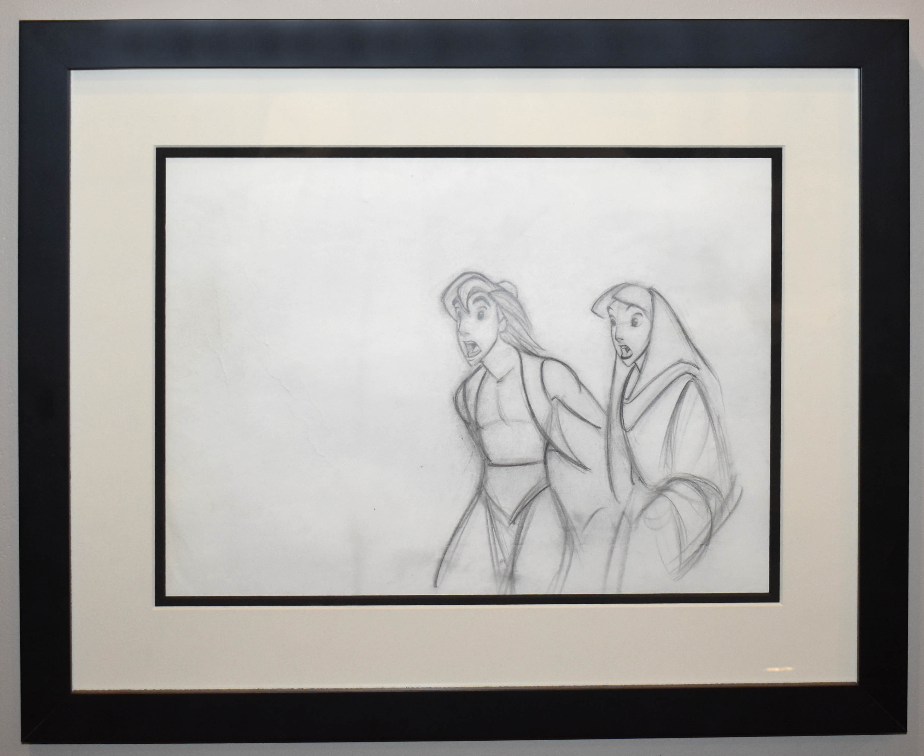 Original Walt Disney Production Drawing from Aladdin Featuring Aladdin ...