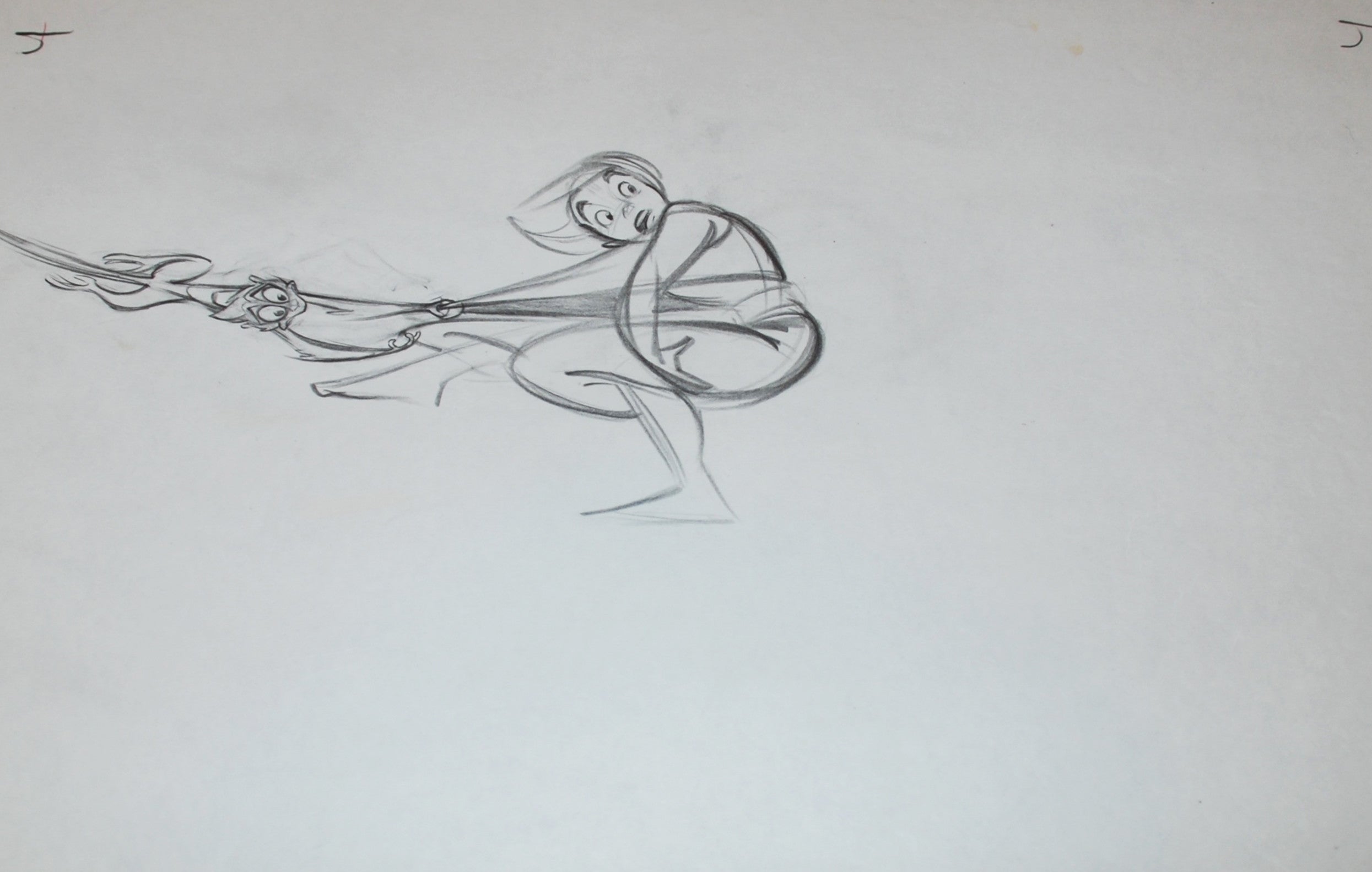 Original Walt Disney Production Drawing from Aladdin featuring Aladdin ...