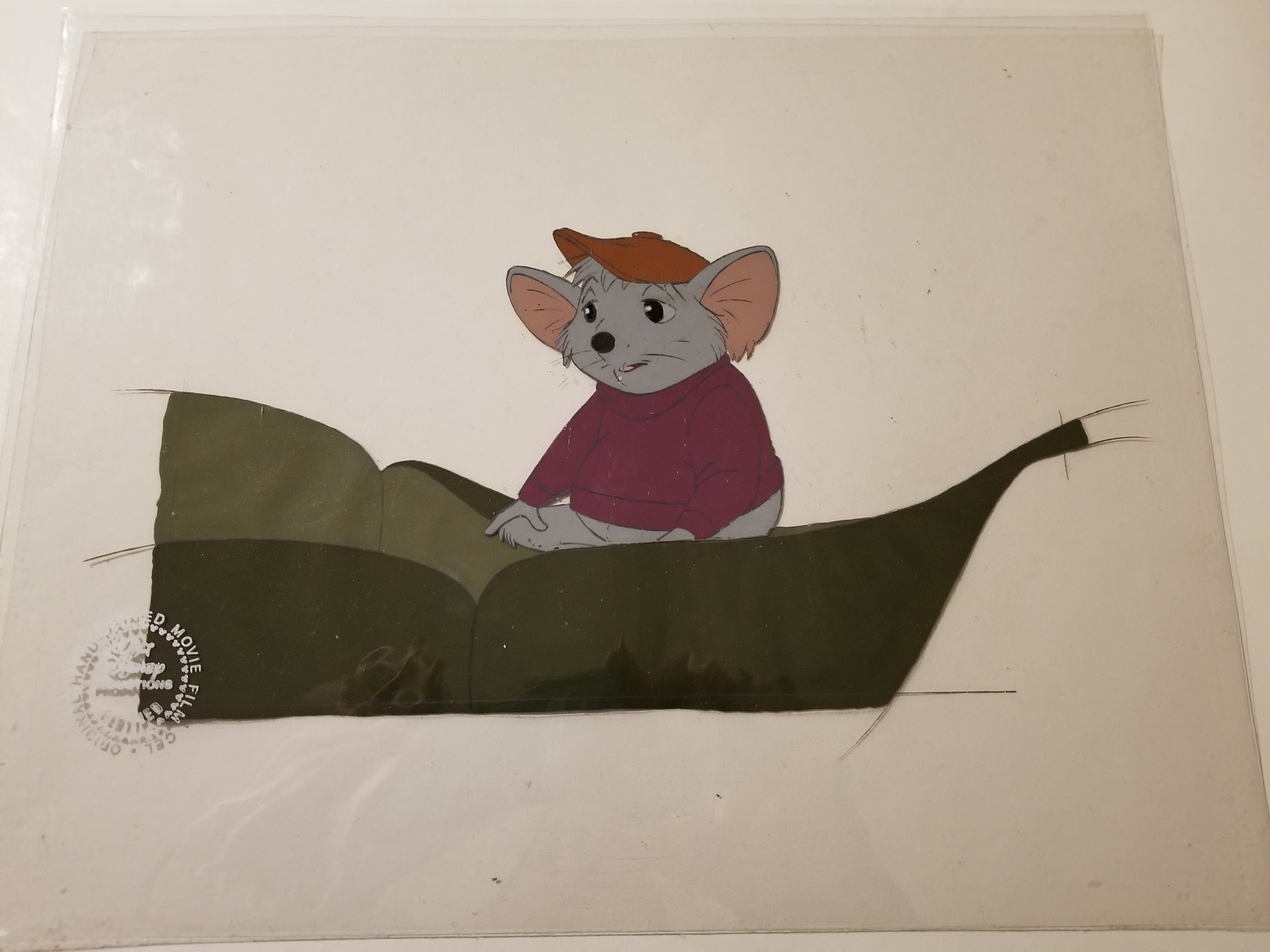 Original Walt Disney Production Cel from The Rescuers featuring Bernard ...