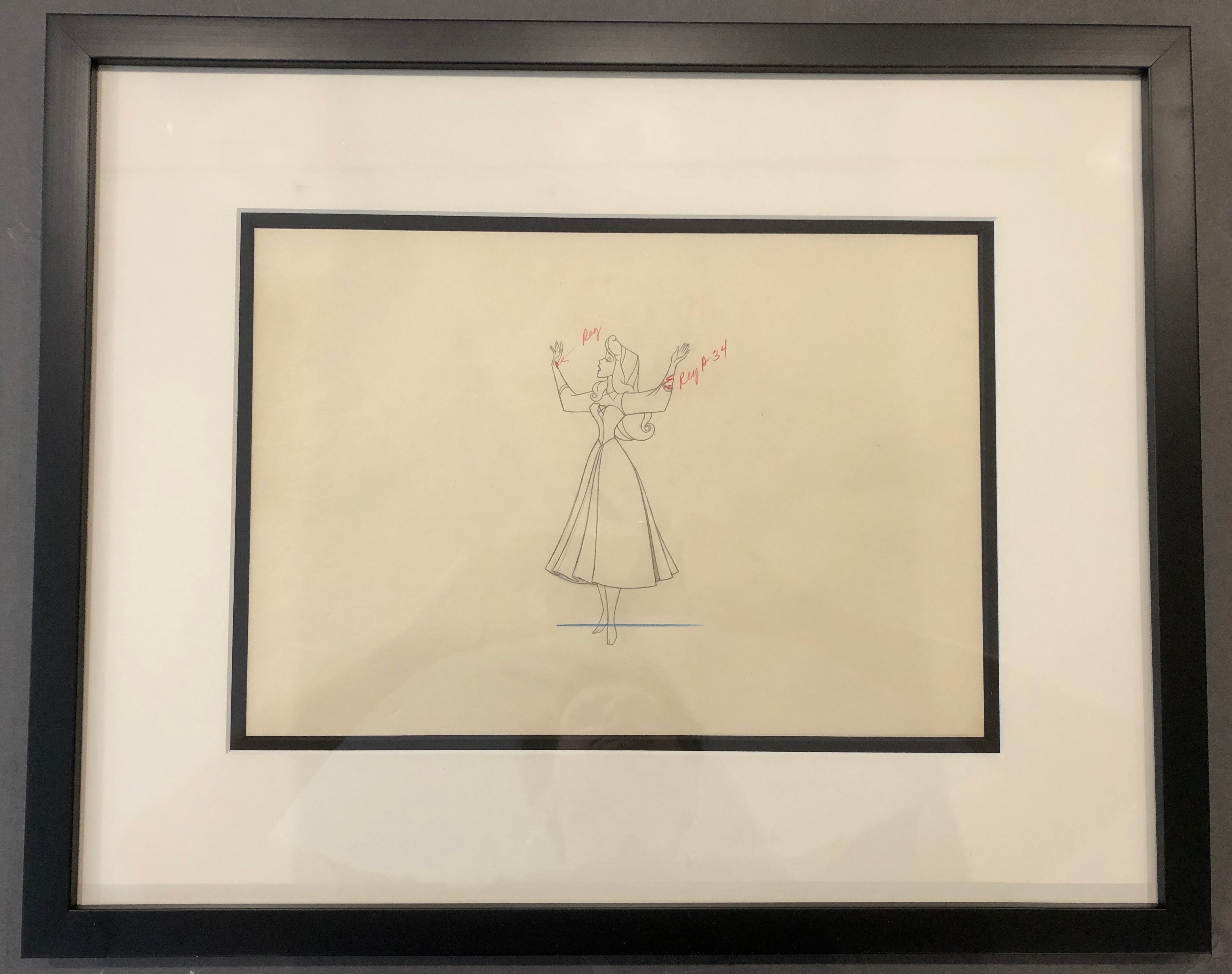 Original Walt Disney Production Drawing from Sleeping Beauty featuring ...