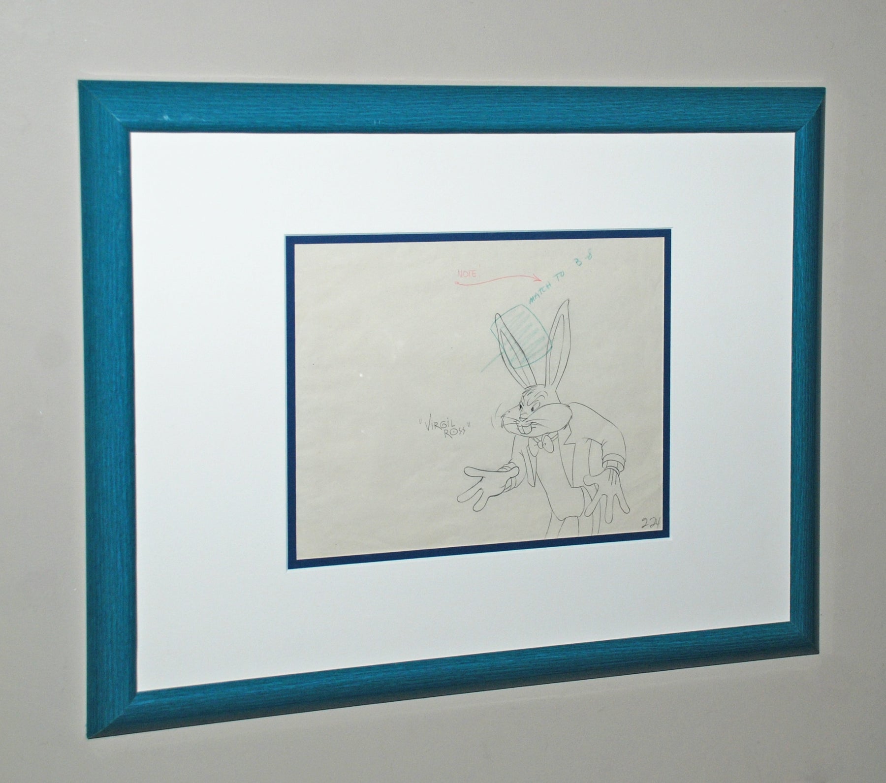 Original Warner Brothers Production Drawing from Rhapsody Rabbit (1946 ...