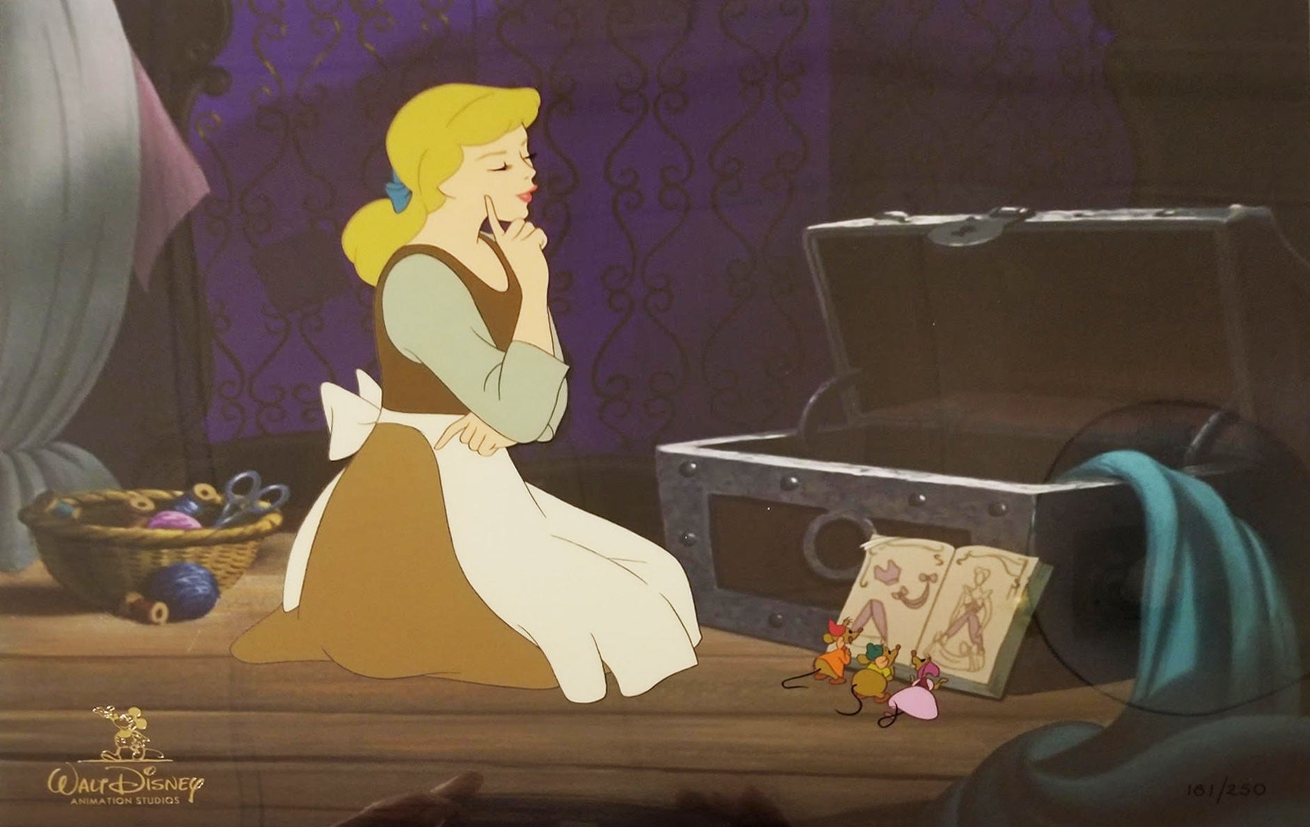 Cinderella Limited Edition Cel Preparing for the Ball ...