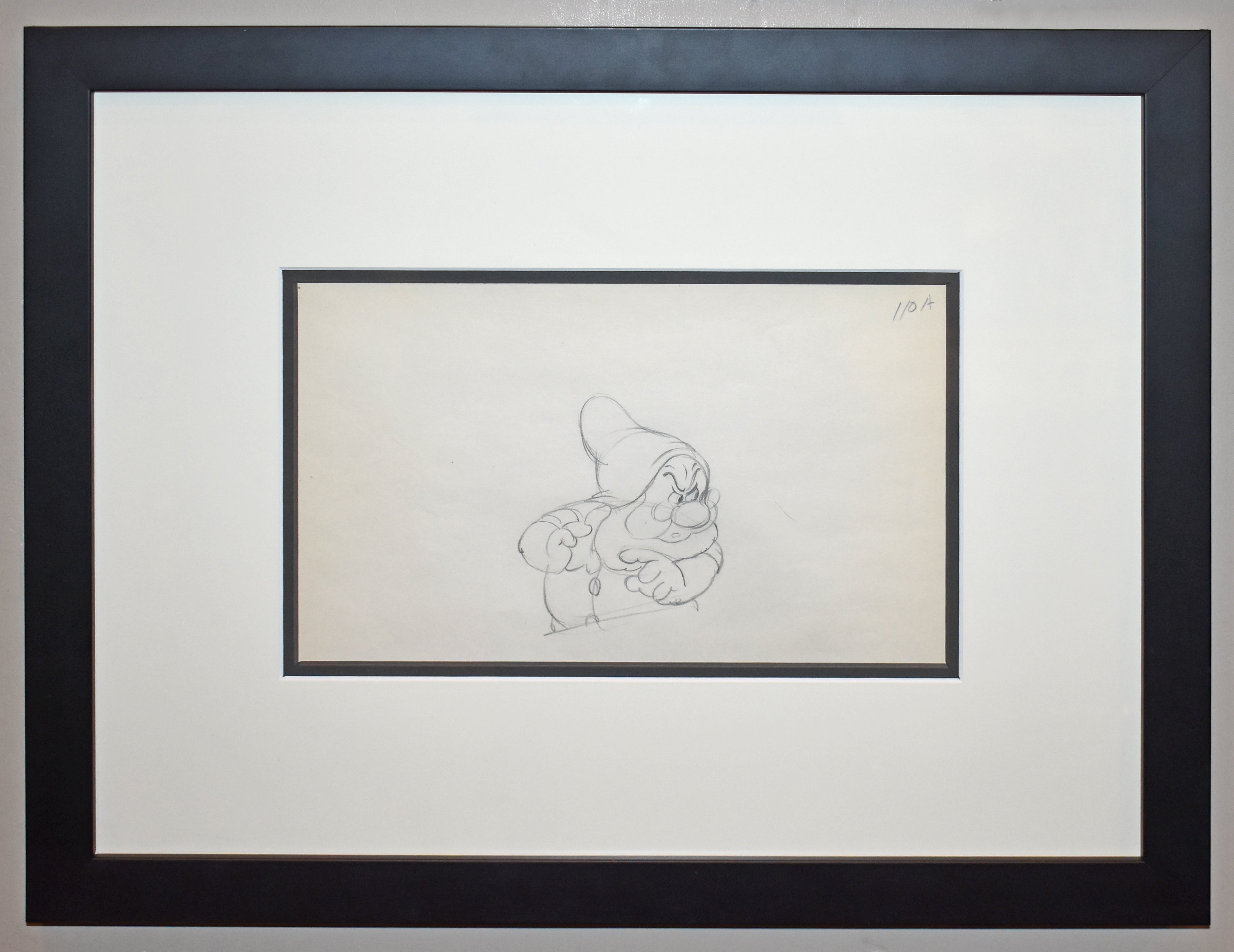 Original Walt Disney Production Drawing Featuring Doc (1937 ...