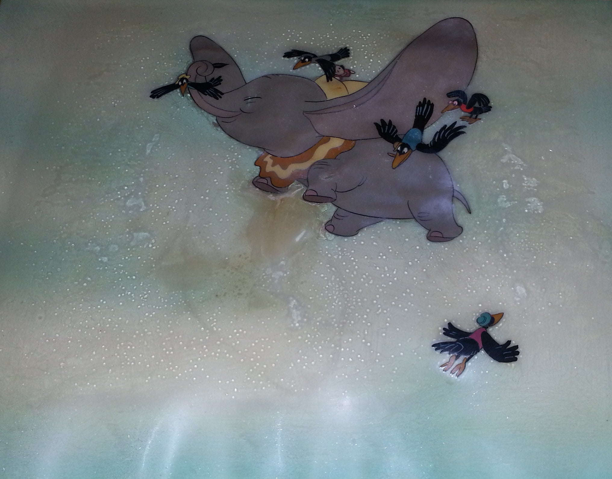 Disney Animation Production Cel Dumbo and the Crows on Courvoisier ...