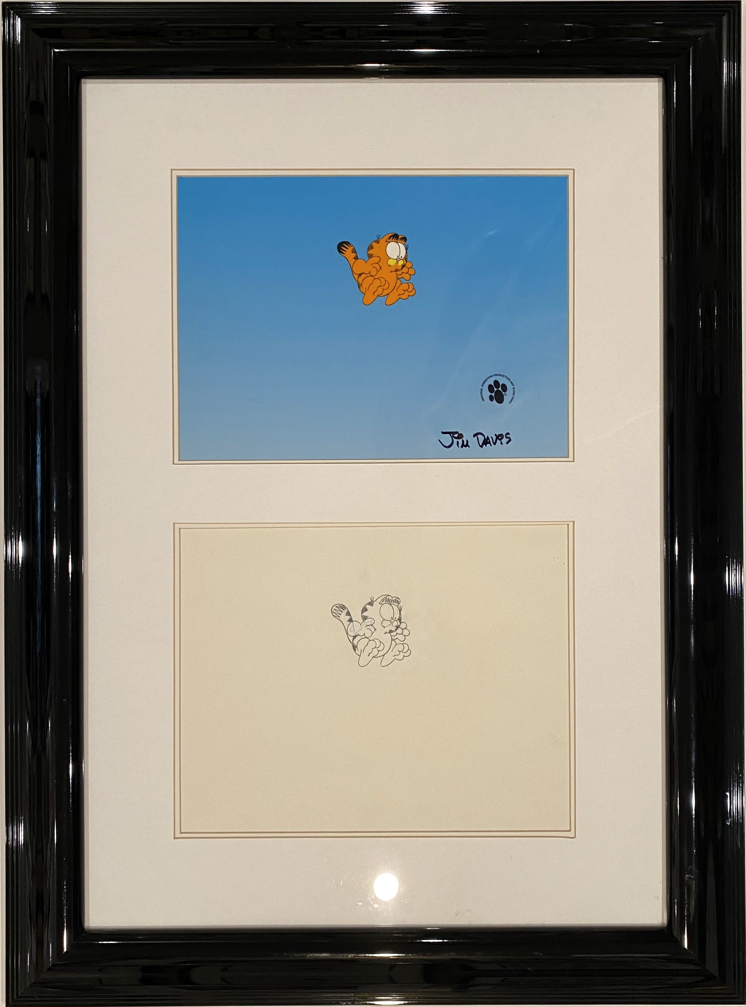 Paws INC Garfield Production Cel with Matching Production Drawing Feat ...