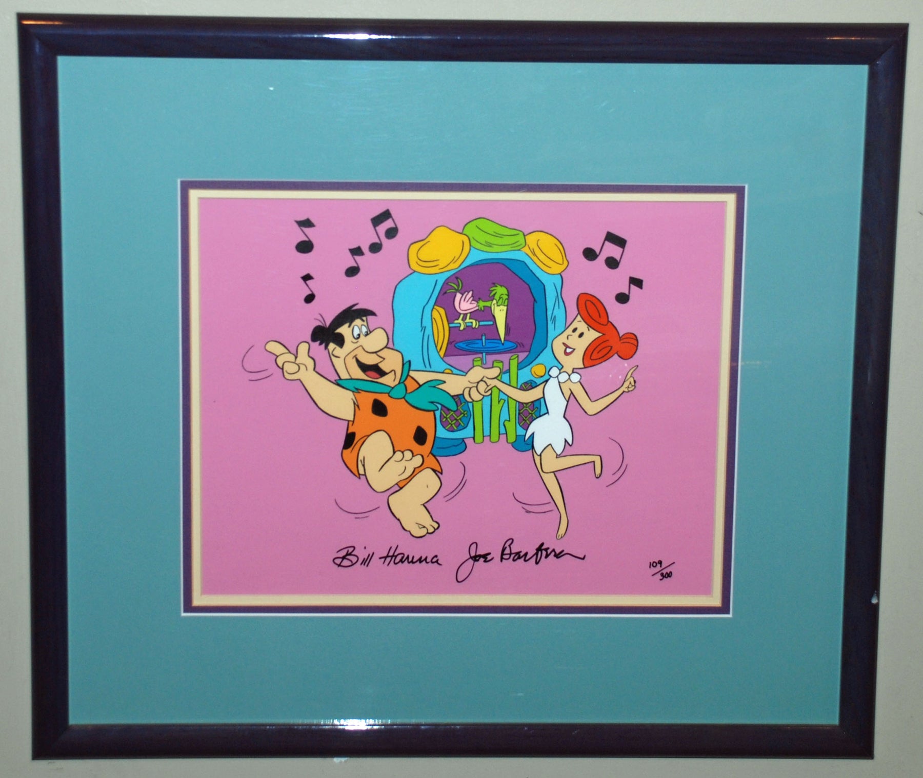 Original Hanna Barbera Flintstones Limited Edition Cel, Jukebox Rock – animationsensations.com