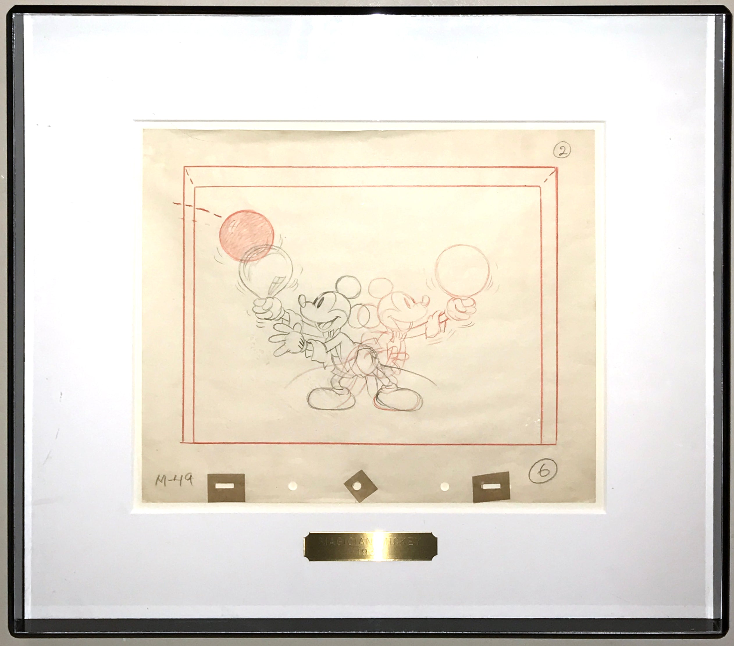 Original Walt Disney Storyboard Layout Drawing featuring Minnie Mouse ...