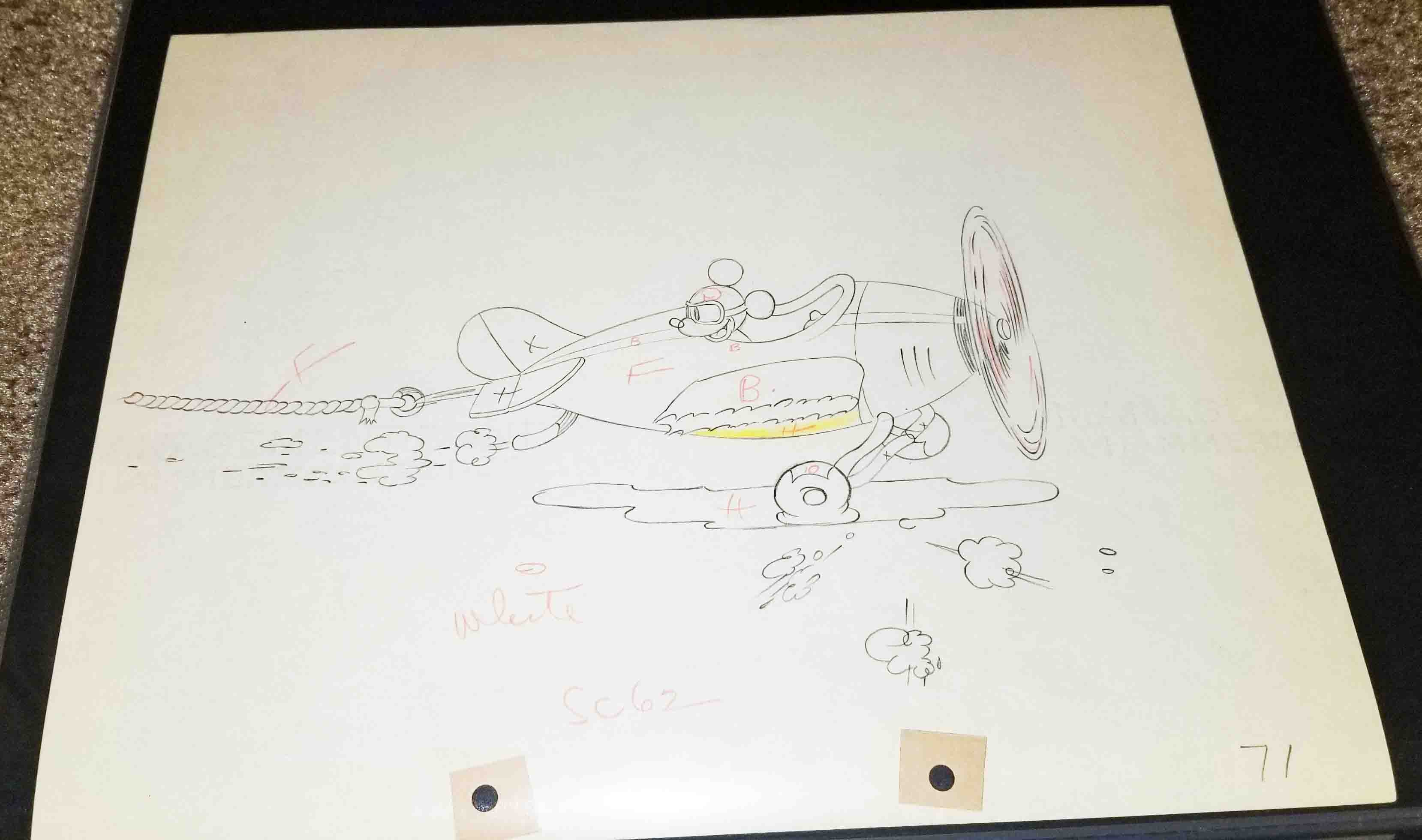 Original Walt Disney Production Drawing From Mail Pilot (1933) (1933 ...