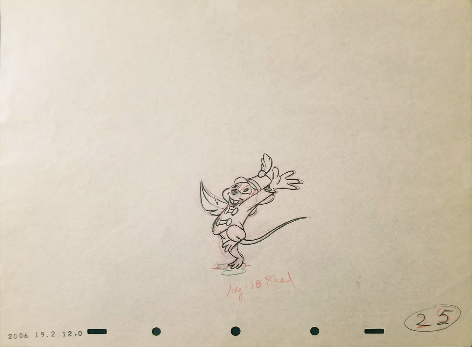 Original Production Drawing from Dumbo featuring Timothy Q. Mouse (1941 ...