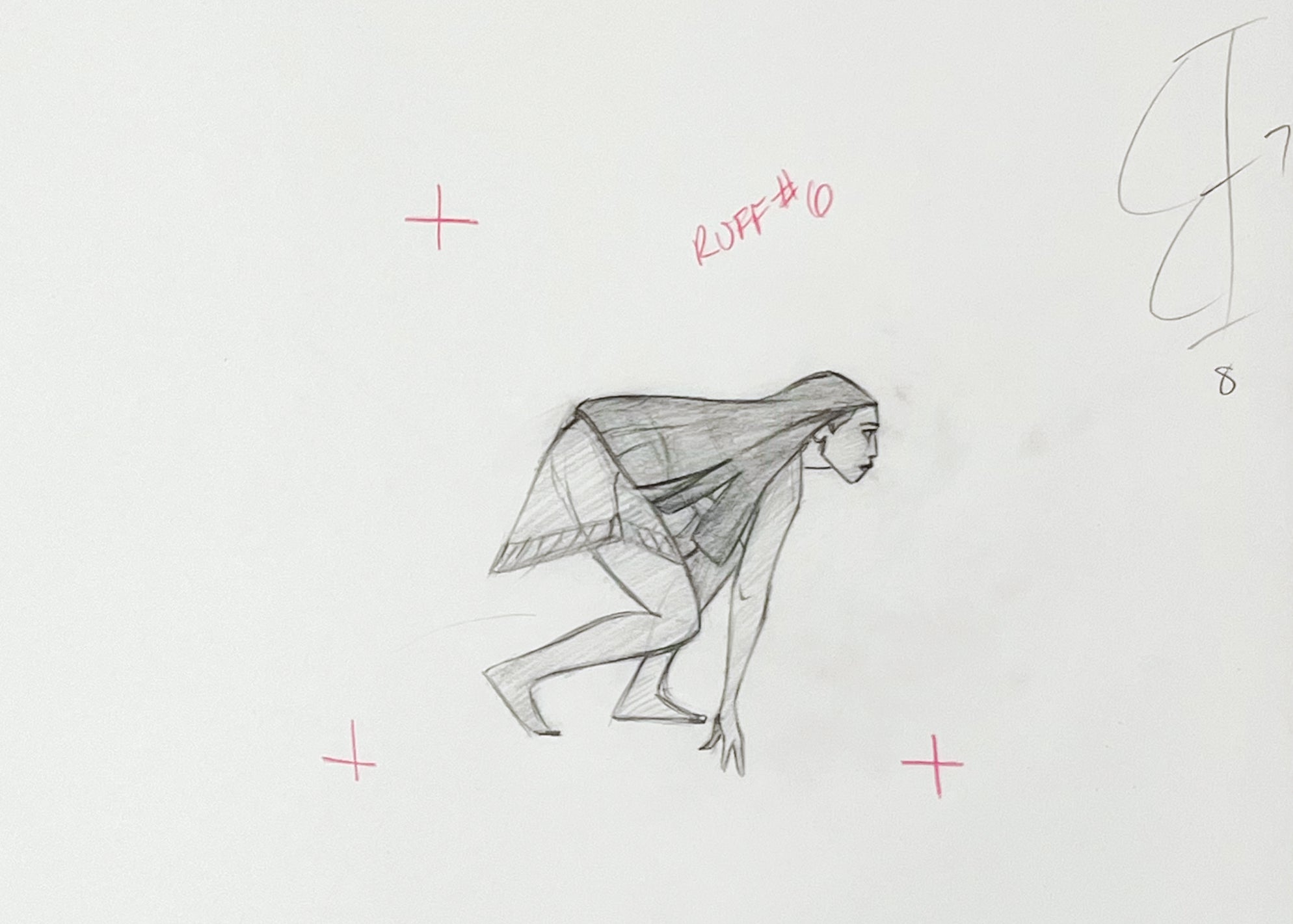 Original Walt Disney Production Drawing from Pocahontas featuring Poca ...