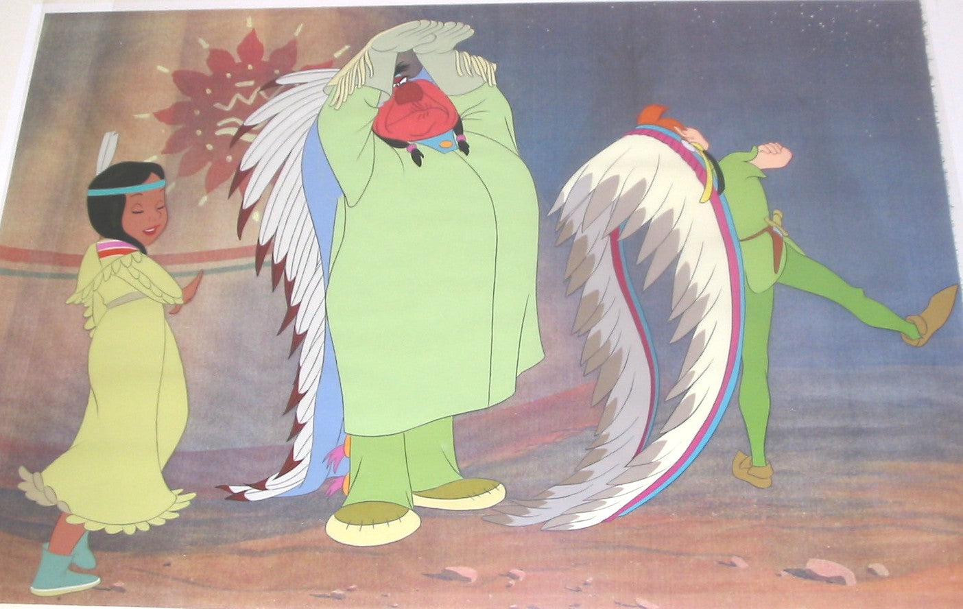Original Walt Disney Production Cel From Peter Pan Featuring Tiger Lily ...