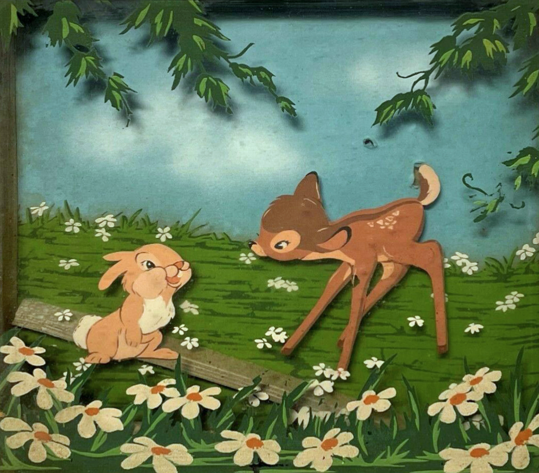 Original Walt Disney Multiplane Painting "Bambi and Thumper No. 5 ...