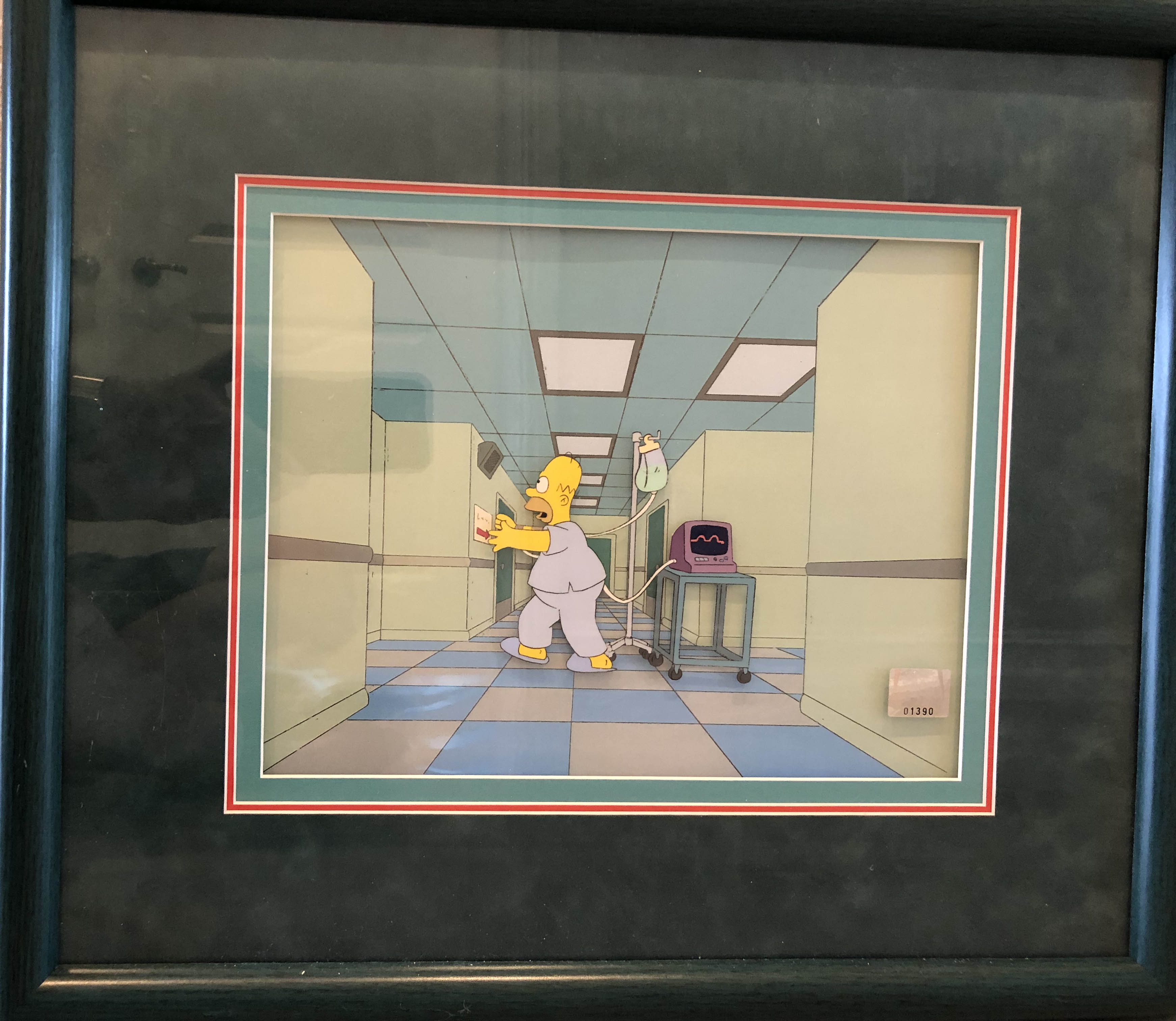 Original Simpsons Production Cel featuring Homer Simpson (1990s) – animationsensations.com