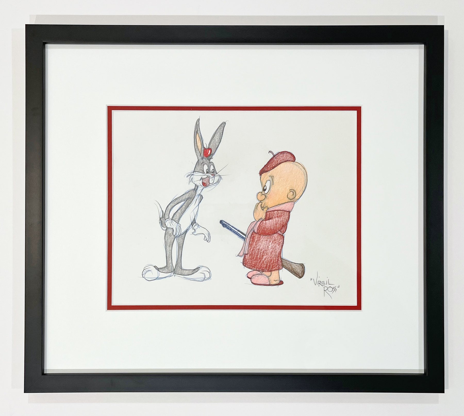Original Warner Brothers Virgil Ross Animation Drawing featuring Bugs ...