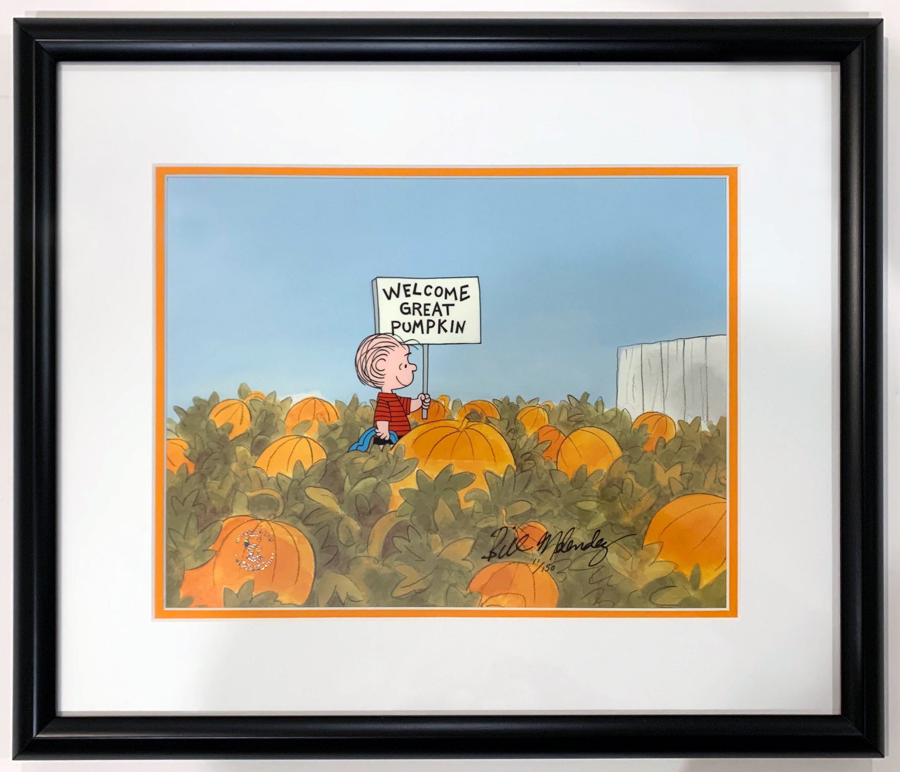 Original Peanuts Limited Edition Cel, Welcome Great Pumpkin, Signed by ...